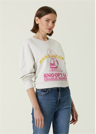 Marc Jacobs (The) Kadın x Peanuts Ekru Bisiklet Yaka Sweatshirt Bej XS EU Marc Jacobs (The) Kadın x Peanuts Ekru Bisiklet Yaka Sweatshirt Bej XS EU