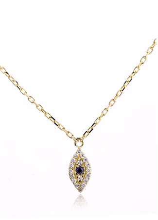 Collection-Pimiento Kadın Damla Formlu Renkli Taşlı Altın Rengi Kolye EU Collection-Pimiento Kadın Damla Formlu Renkli Taşlı Altın Rengi Kolye EU