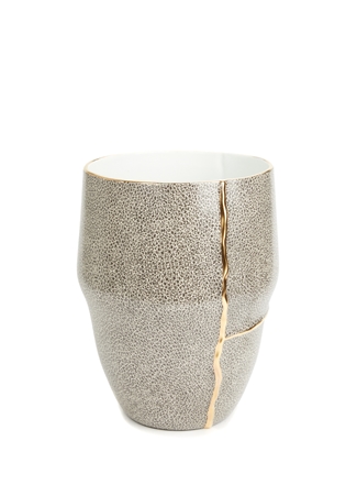 Fink Siyah Beyaz Desenli Porselen Vazo