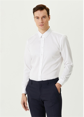 Network Erkek Slim Fit Beyaz Non-iron Gömlek 42 EU Network Erkek Slim Fit Beyaz Non-iron Gömlek 42 EU