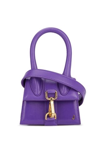 Jacquemus Kadın Mor Logolu Deri Omuz Çantası EU