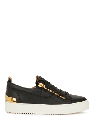 Giuseppe Zanotti Erkek Siyah Gold Fermuar Detaylı Deri Sneaker 42 EU Giuseppe Zanotti Erkek Siyah Gold Fermuar Detaylı Deri Sneaker 42 EU