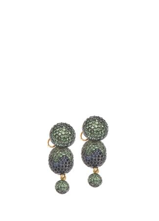 Nilgün Ata Kadın Antrasit Safir Taşlı Altın Rengi Küpe Gri EU Nilgün Ata Kadın Antrasit Safir Taşlı Altın Rengi Küpe Gri EU