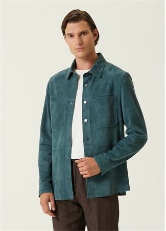 Network Erkek Slim Fit Mint Deri Gömlek Yeşil S EU Network Erkek Slim Fit Mint Deri Gömlek Yeşil S EU