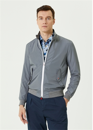 Kiton Erkek Gri Bomber Mont 50 It Kiton Erkek Gri Bomber Mont 50 It