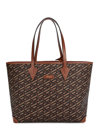 Versace Kadın Taba Logo Baskılı Çanta Turuncu EU