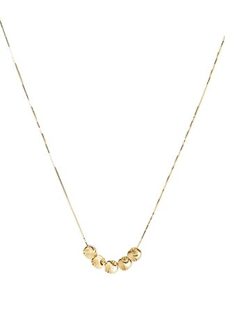 Collection Kadın Top Uç Detaylı Altın Rengi Kolye EU
