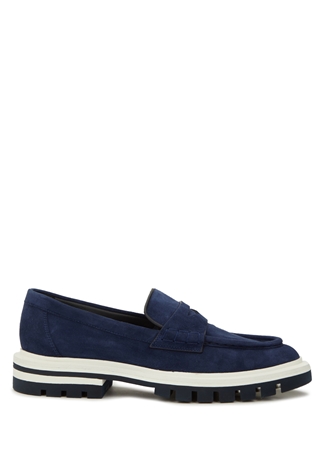 Santoni Kadın Lacivert Bantlı Loafer 38 EU Santoni Kadın Lacivert Bantlı Loafer 38 EU