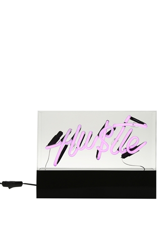 Lights Out Hustle Yazı Formlu Neon Işıklı Lamba Pembe Lights Out Hustle Yazı Formlu Neon Işıklı Lamba Pembe