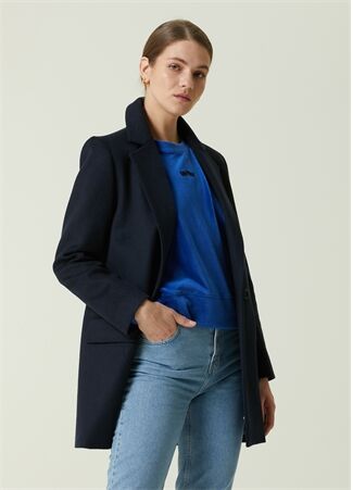 Beymen Club Kadın Lacivert Kruvaze Kaban S EU Beymen Club Kadın Lacivert Kruvaze Kaban S EU