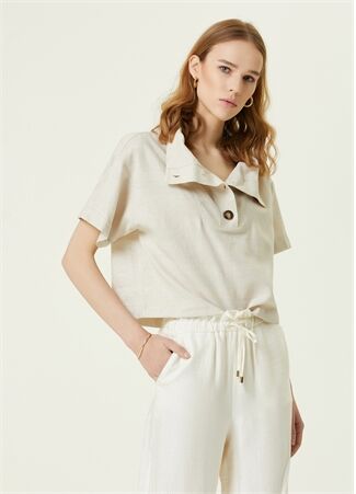 Network Kadın Bej Bluz Xs Eu