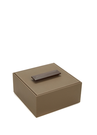 Beymen Home Büyük Vizon Dekoratif Deri Kutu Bej Beymen Home Büyük Vizon Dekoratif Deri Kutu Bej