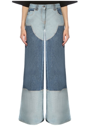 Palm Angels Kadın Normal Bel Bol Paça Kargo Jean Pantolon Mavi 26 US Palm Angels Kadın Normal Bel Bol Paça Kargo Jean Pantolon Mavi 26 US