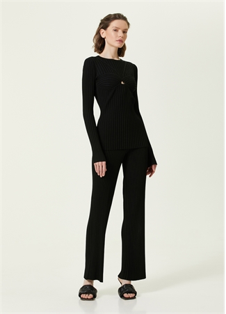 Helmut Lang Kadın Siyah Ribli Boru Paça Pantolon Xs Eu Helmut Lang Kadın Siyah Ribli Boru Paça Pantolon Xs Eu