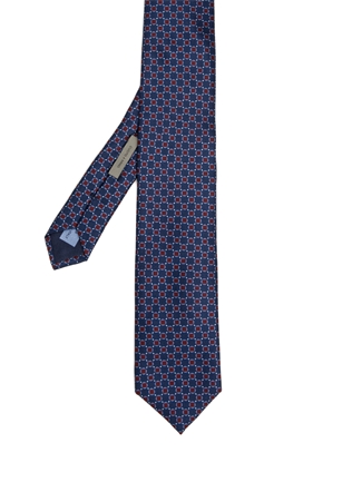 Corneliani Erkek Colorblocked Geometrik Desenli İpek Kravat EU Corneliani Erkek Colorblocked Geometrik Desenli İpek Kravat EU