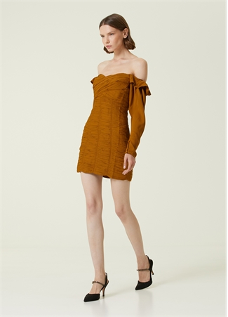 Self Portrait Kadın Düşük Omuzlu Mini Kokteyl Elbise Kırmızı 8 US Self Portrait Kadın Düşük Omuzlu Mini Kokteyl Elbise Kırmızı 8 US