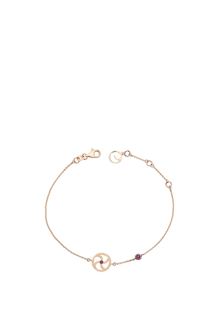 Bee Goddess Kadın Manji Ruby Taşlı Altın Rengi Bileklik EU IT Bee Goddess Kadın Manji Ruby Taşlı Altın Rengi Bileklik EU IT