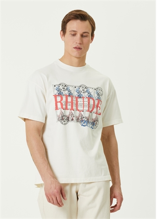 Rhude Erkek Tshirt Beyaz M Eu Rhude Erkek Tshirt Beyaz M Eu