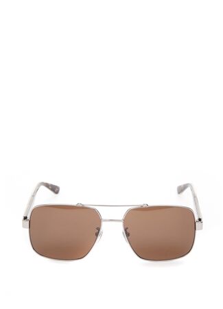 Gucci Erkek Silver Güneş Gözlüğü Gri 60 EU