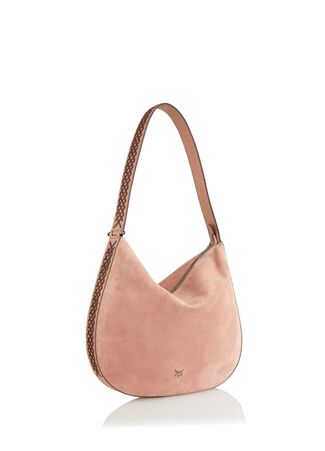 Qimu Kadın Prokopi Pembe Süet El Çantası EU