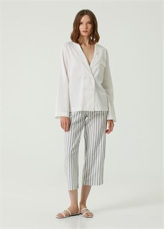 Sugen Kadın Mavi Çizgili Pijama Altı Eu Sugen Kadın Mavi Çizgili Pijama Altı Eu