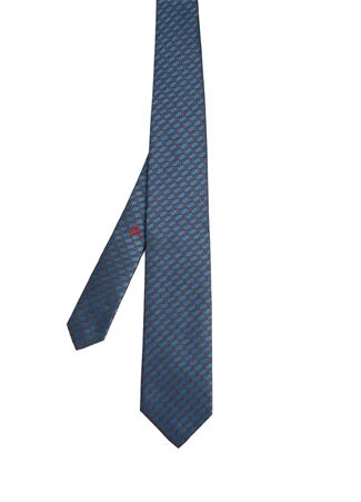 Isaia Erkek Lacivert Desenli İpek Kravat EU Isaia Erkek Lacivert Desenli İpek Kravat EU