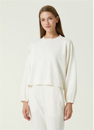 Beymen Club Kadın Kırık Beyaz Balon Kol Sweatshirt L