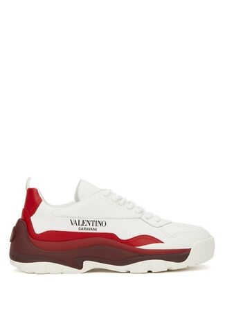 Valentino Garavani Kadın Kırmızı Beyaz Deri Sneaker 35 EU