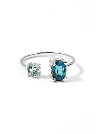 The Anoukis Kadın Deep Sea Topaz Ve Akuamarin Taşlı Altın Rengi Yüzük Beyaz 9 The Anoukis Kadın Deep Sea Topaz Ve Akuamarin Taşlı Altın Rengi Yüzük Beyaz 9