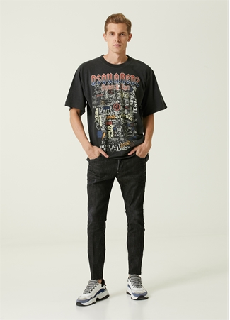 Dsquared2 Erkek Skater Siyah Jean Pantolon 44 IT Dsquared2 Erkek Skater Siyah Jean Pantolon 44 IT