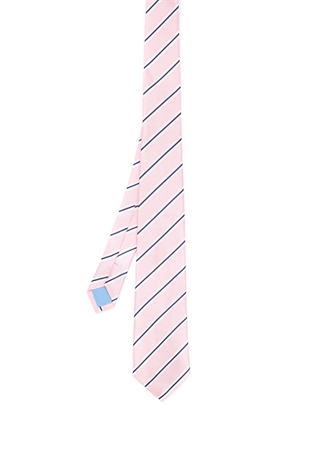 Tino Cosma Erkek Pembe Verev Çizgili İpek Kravat EU Tino Cosma Erkek Pembe Verev Çizgili İpek Kravat EU