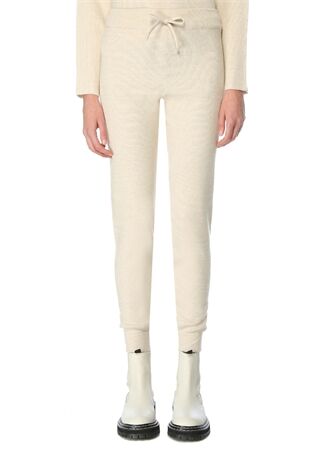 Beymen Studio Kadın Krem Dar Paça Triko Pantolon Bej L