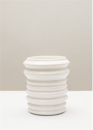 Vibe Beyaz Silindir Formlu Seramik Mum Vibe Beyaz Silindir Formlu Seramik Mum