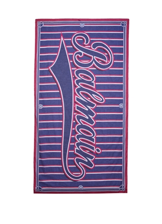 Balmain Kadın Mavi Logo Baskılı Şal Eu Balmain Kadın Mavi Logo Baskılı Şal Eu
