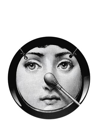 Fornasetti Tema e Variazioni no 161 Porselen Dekoratif Tabak Siyah Fornasetti Tema e Variazioni no 161 Porselen Dekoratif Tabak Siyah