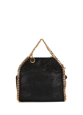 Stella McCartney Kadın Falabella Siyah Parlak Dokulu Omuz Çantası EU Stella McCartney Kadın Falabella Siyah Parlak Dokulu Omuz Çantası EU