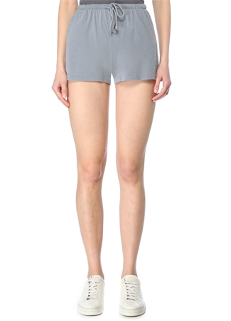 American Vintage Kadın Mavi Beli Bağcıklı Şort Lacivert L EU