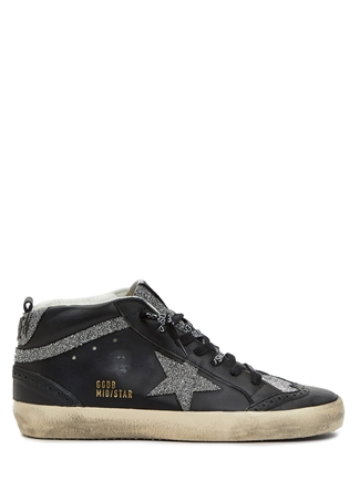 Golden Goose Kadın Mid Star Siyah Silver Sneaker 35 EU Golden Goose Kadın Mid Star Siyah Silver Sneaker 35 EU