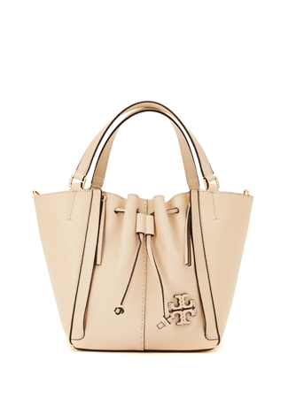 Tory Burch Kadın Krem Logolu Deri Omuz Çantası Bej Eu Tory Burch Kadın Krem Logolu Deri Omuz Çantası Bej Eu
