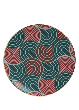 La Doublej Colorblock Geometrik Desenli Porselen Servis Tabağ Çok Renkli La Doublej Colorblock Geometrik Desenli Porselen Servis Tabağ Çok Renkli