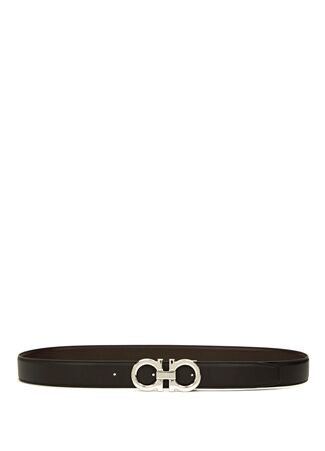 Salvatore Ferragamo Erkek Siyah Deri Kemer 05 EU
