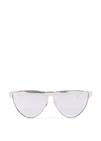 Bottega Veneta Kadın Silver Üçgen Formlu Güneş Gözlüğü Gri EU