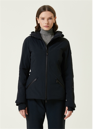 Moncler Grenoble Kadın Surier Siyah Kapüşonlu Bomber Kayak Montu 0 US