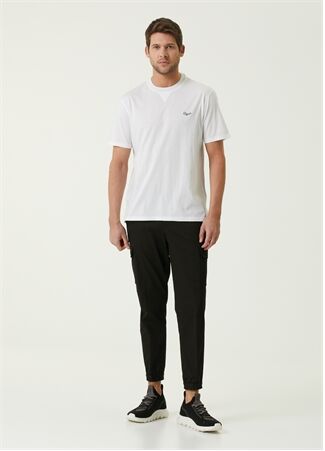 Zegna Erkek Beyaz Logo Nakışlı T-shirt 50 IT