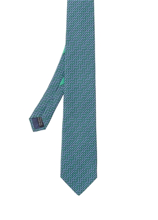 Salvatore Ferragamo Erkek Yeşil Mikro Logo Desenli İpek Kravat Eu Salvatore Ferragamo Erkek Yeşil Mikro Logo Desenli İpek Kravat Eu