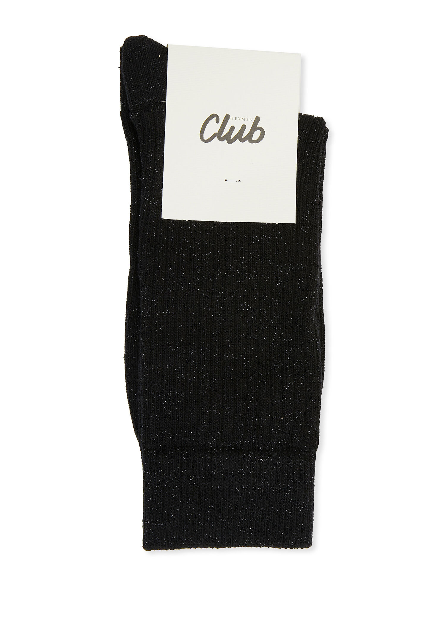 Beymen Club - Black Rib Womens Stockings - Black