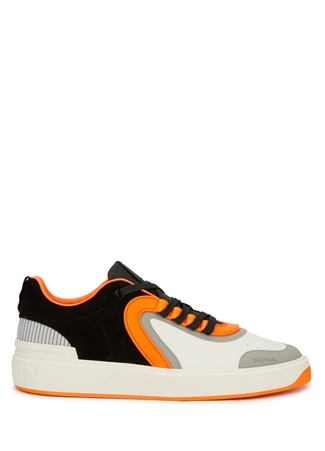 Balmain Erkek Colorblocked Logo Detaylı Deri Sneaker Beyaz 4 EU Balmain Erkek Colorblocked Logo Detaylı Deri Sneaker Beyaz 4 EU