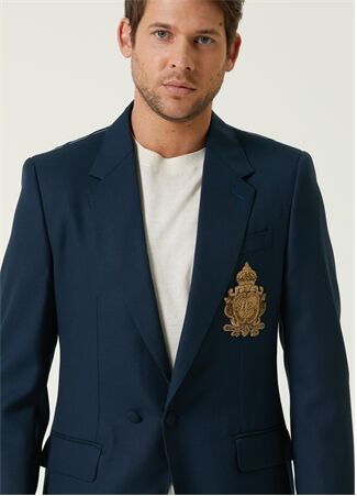 Dolce&Gabbana Erkek Regular Portofino Fit Lacivert Yün Ceket 50 IT Dolce&Gabbana Erkek Regular Portofino Fit Lacivert Yün Ceket 50 IT