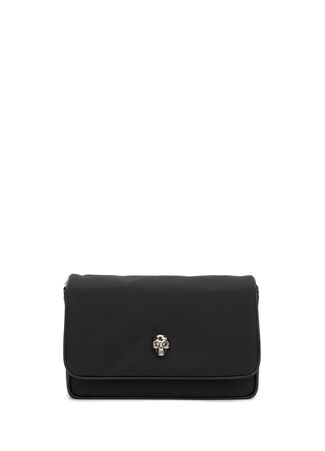 Alexander McQueen Kadın Siyah Logolu Omuz Çantası EU