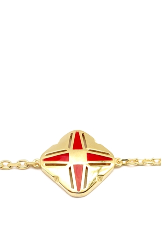 Juliette Kadın Moulin Mineli Altın Rengi Kaplama Bileklik Kırmızı EU